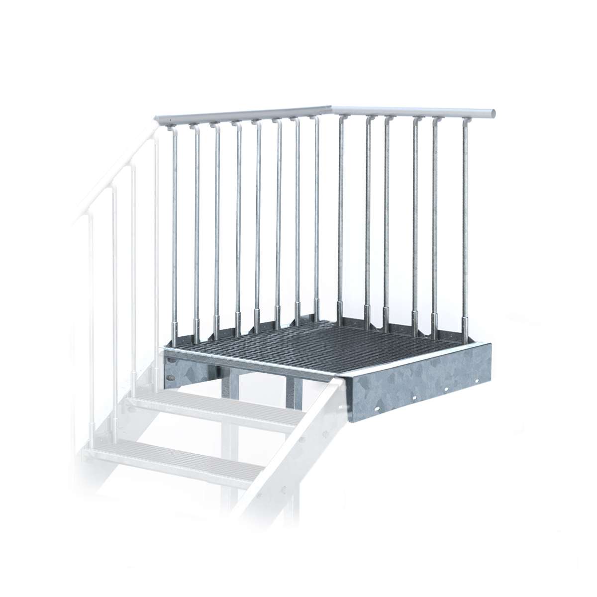 Podest und Außentreppen Bausätze, fertige Stahlkonstruktionen ...